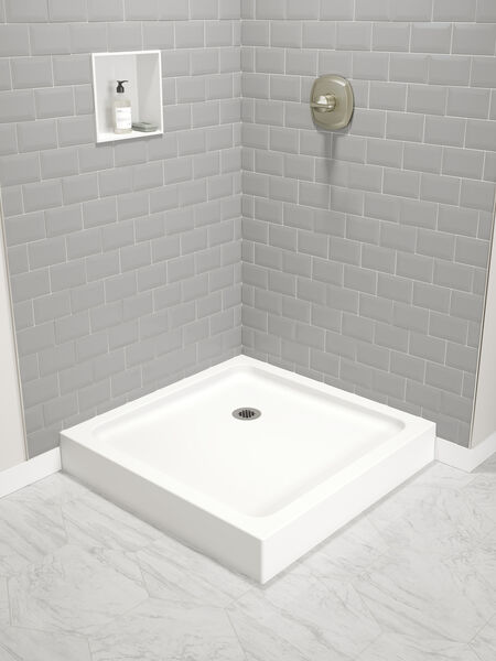 36" x 36" Shower Base in High Gloss White B710912-3636-WH | Delta Faucet