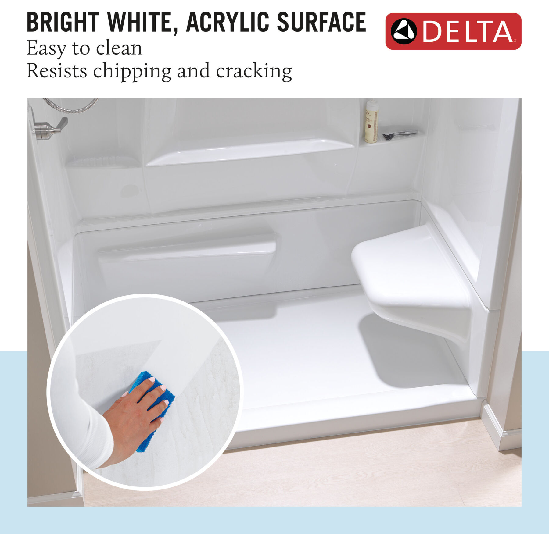 Procrylic Seated Shower Kit 60"x32" Right Drain in High Gloss White ...
