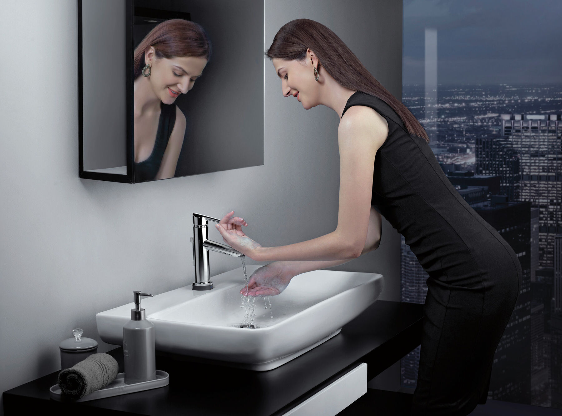 Single Handle Bathroom Faucet with Touch2O.xt® Technology in Chrome ...