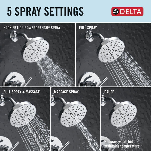 Widespread Lavatory Faucet with Tub Shower Trim Bundle - 14 Series in ...