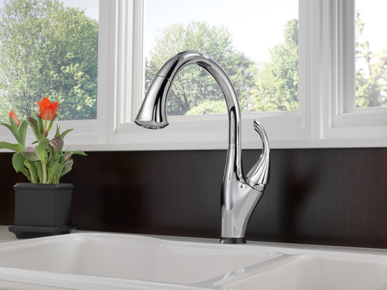 Single Handle Pull-Down Kitchen Faucet with Touch2O® and ShieldSpray ...
