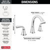 Two Handle Widespread Bathroom Faucet in Chrome 35864LF | Delta Faucet
