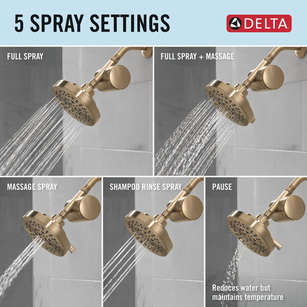 Standard Shower Filter with Shower Head Bundle in Champagne Bronze FVS2 ...