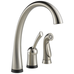 Single Handle Kitchen Faucet with Spray in Venetian Bronze 4380-RB-DST ...