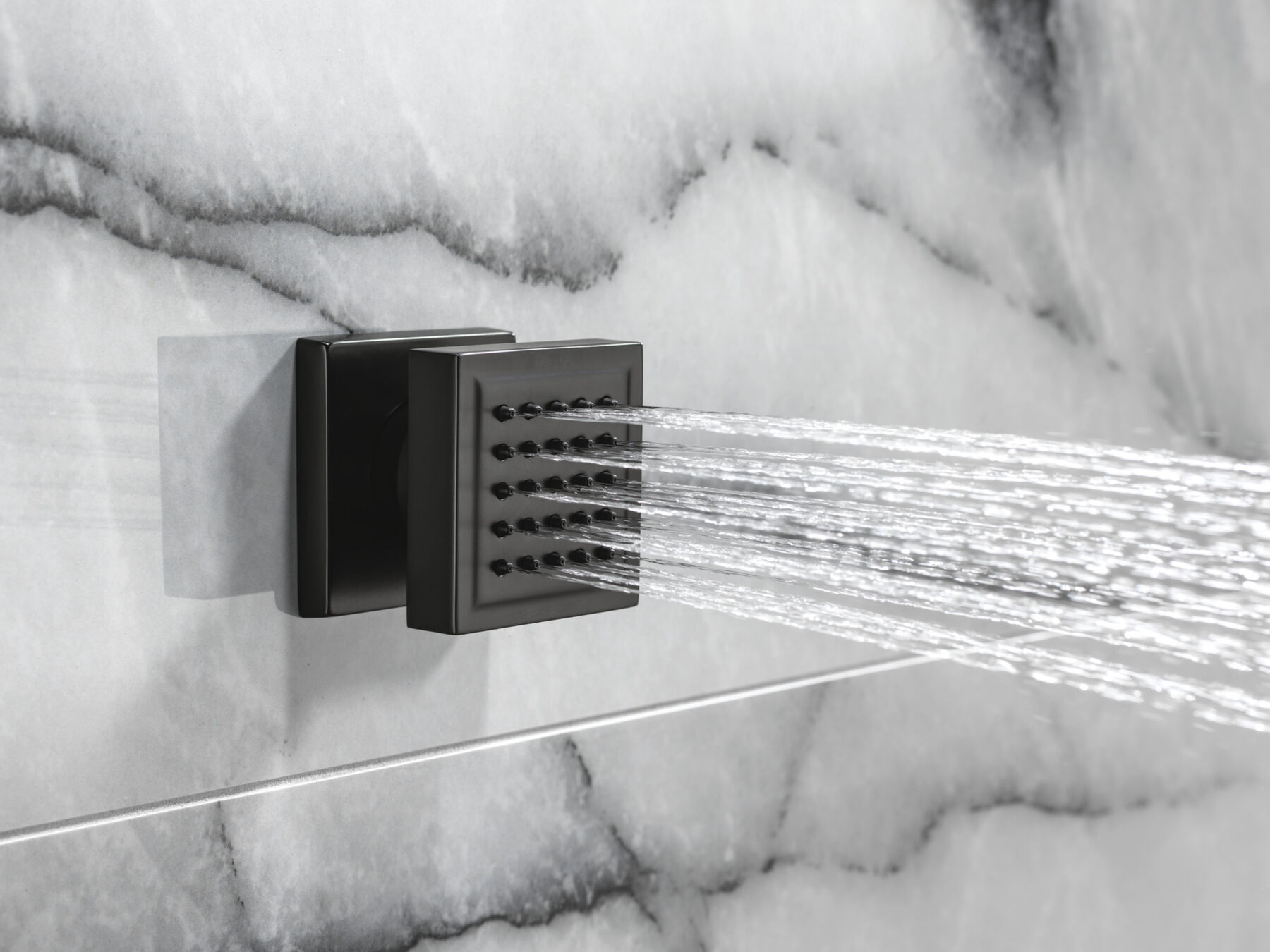 Surface Mount Body Spray in Matte Black 50150-BL | Delta Faucet