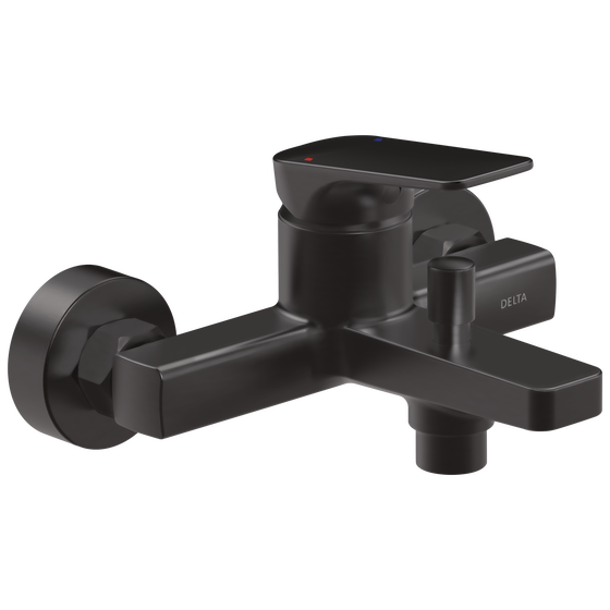 On Wall Tub and Shower Valve in Matte Black 44450-VO-BL | Delta Faucet