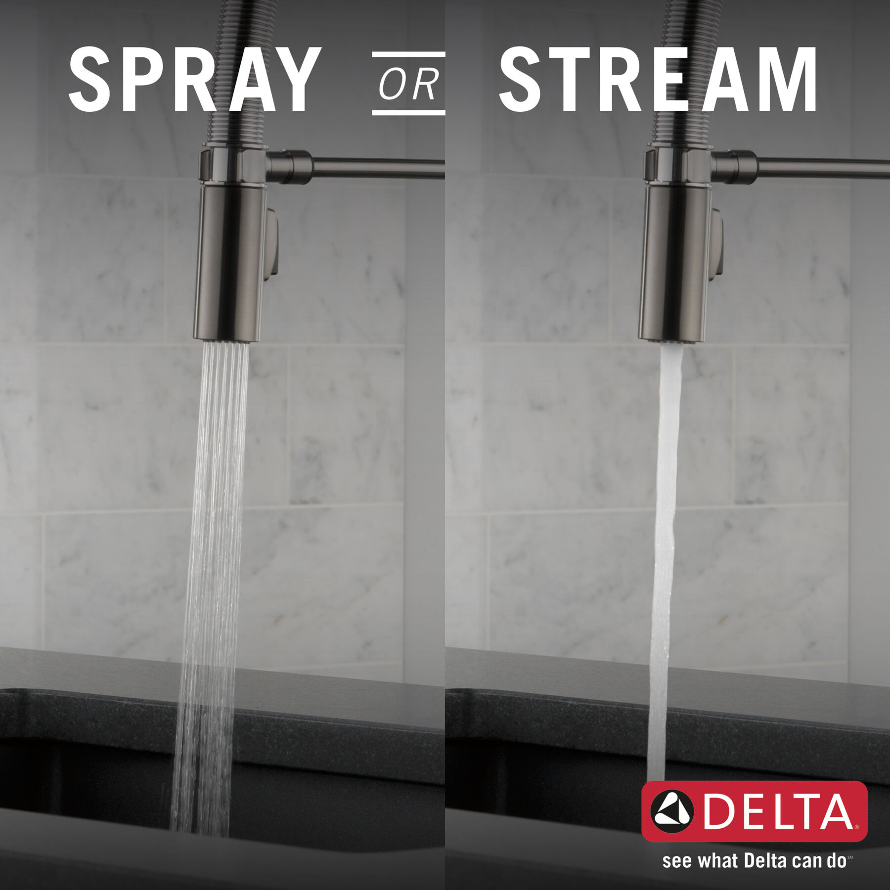 Pull-Down Kitchen Faucet 1L (Recertified) in Black Stainless 9659-KS ...