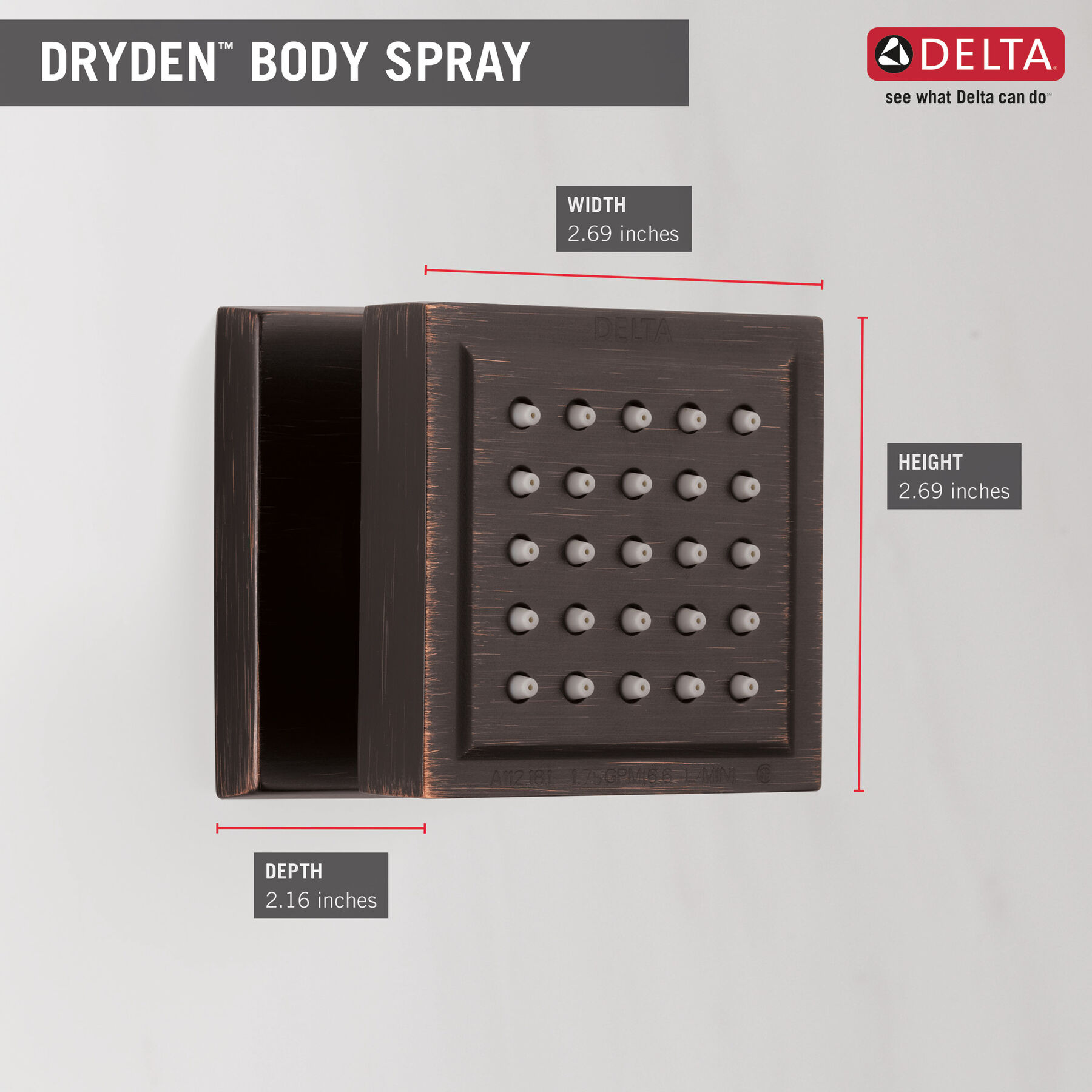 Surface Mount Body Spray in Venetian Bronze 50150-RB | Delta Faucet