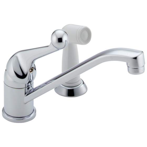 Single Handle Kitchen Faucet with Spray in Chrome 175-WF | Delta Faucet