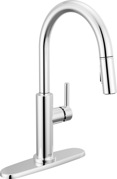Single Handle Pull-Down Kitchen Faucet in Chrome 19867LF | Delta Faucet