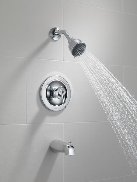 In-Wall Tub and Shower - Stick Handle; with 3-Setting Shower Head ...