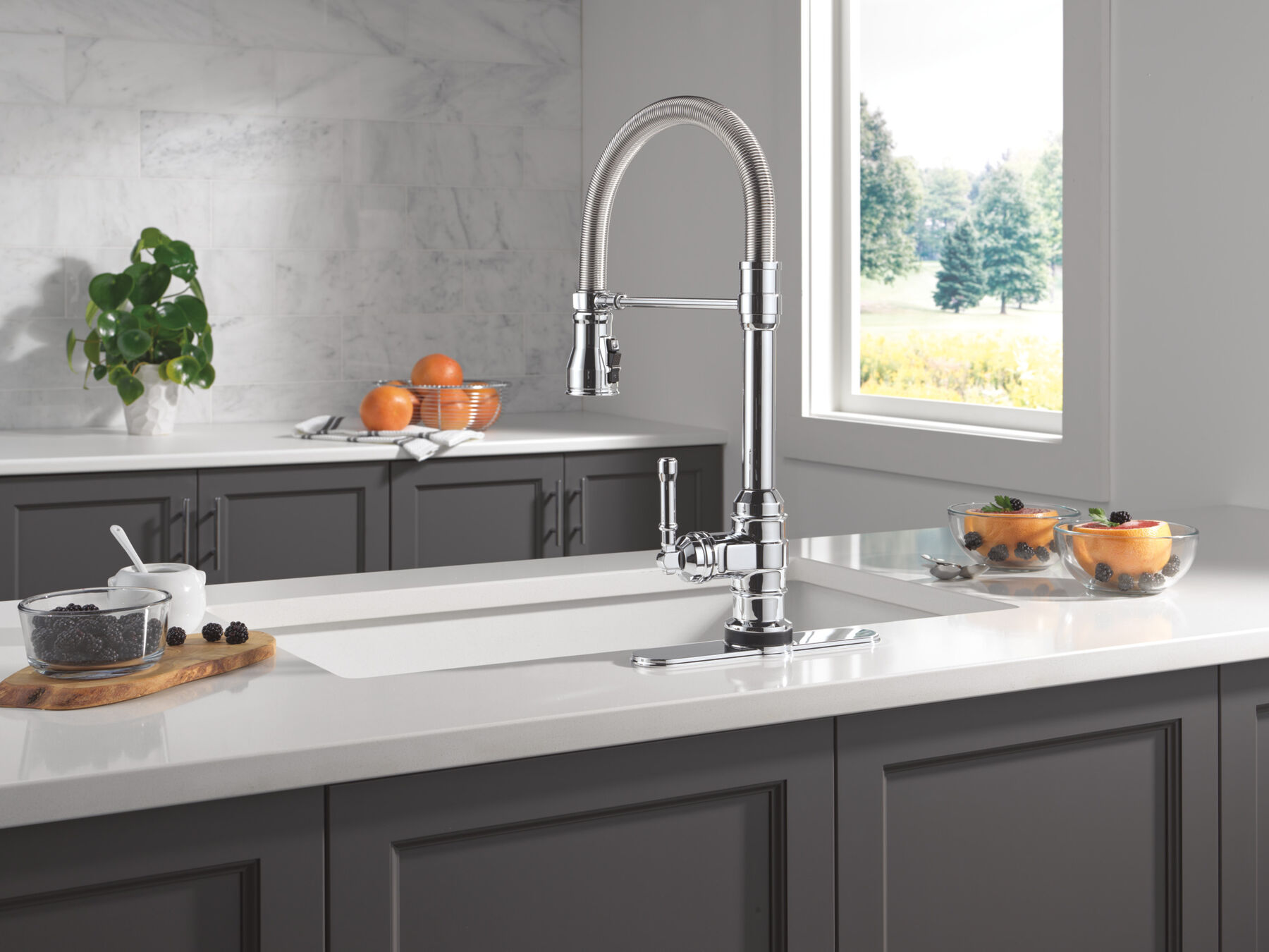 Touch2O® Technology Kitchen Faucet with Touchless Technology in Chrome ...