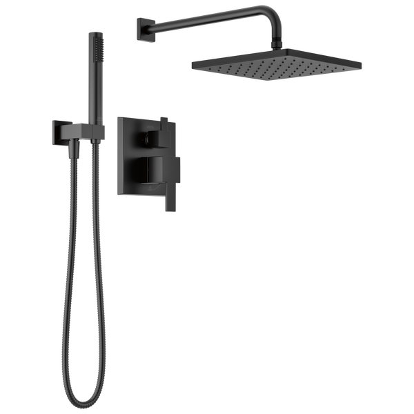 Monitor® 14 Series Shower with Raincan & Hand Shower in Matte Black ...