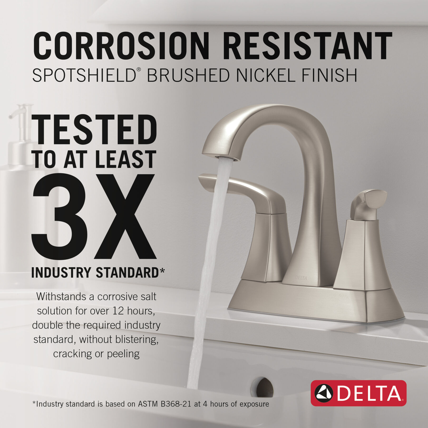 Two Handle Centerset Bathroom Faucet in Spotshield Brushed Nickel ...