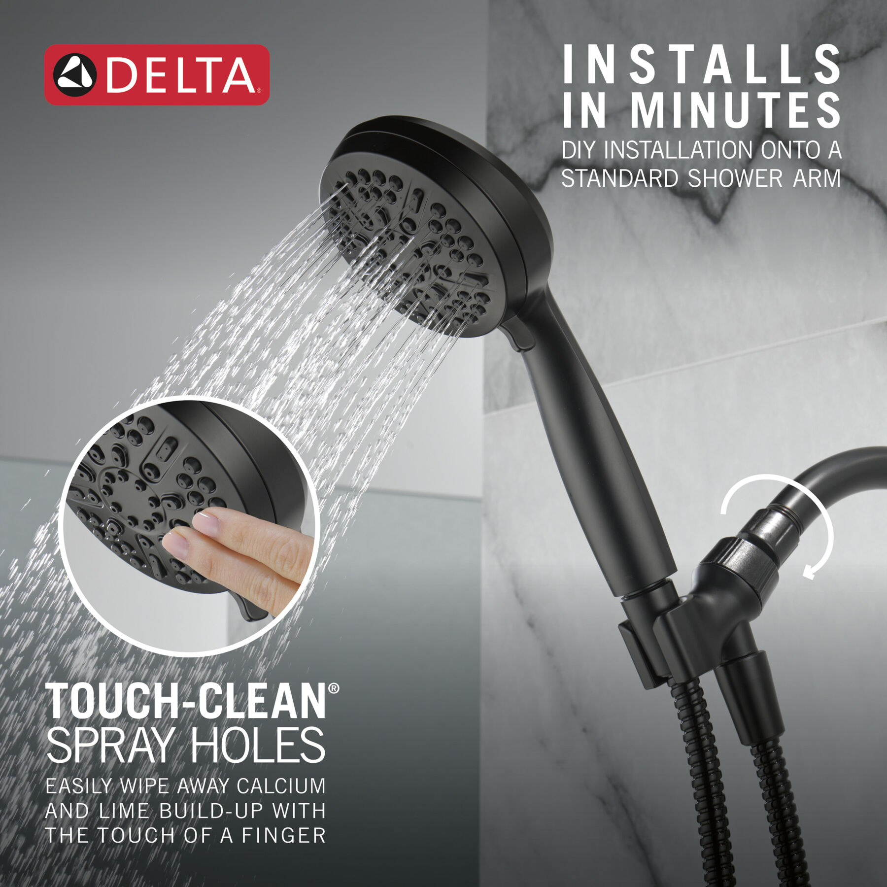 5 Setting Hand Shower in Matte Black 75511BL | Delta Faucet