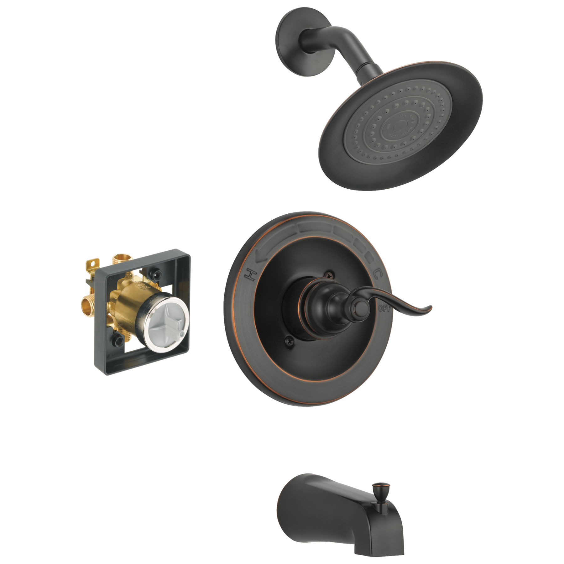 Shower Trim with Rough Bundle in Oil Rubbed Bronze FVS14496-OB | Delta ...