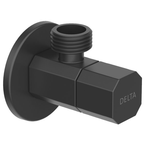 Ceramic Quarter Turn Angle Valve in Matte Black IAO36005-BL | Delta Faucet