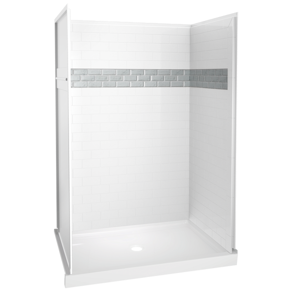 48" X 34" Shower Base in High Gloss White 40074 | Delta Faucet