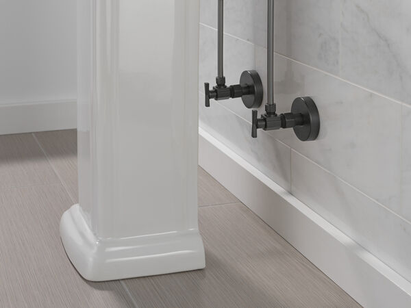 Angled Supply Stop Valve in Matte Black DT022203-BL | Delta Faucet