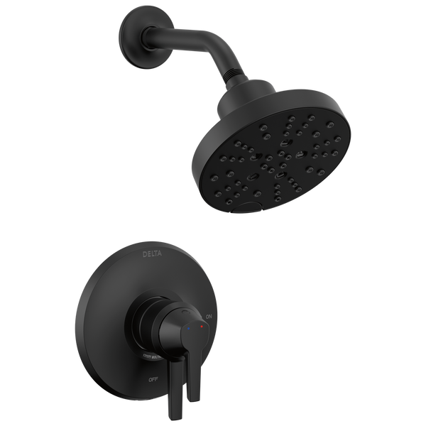 17 Series Shower Trim with H2OKinetic in Matte Black T17272-BL | Delta ...