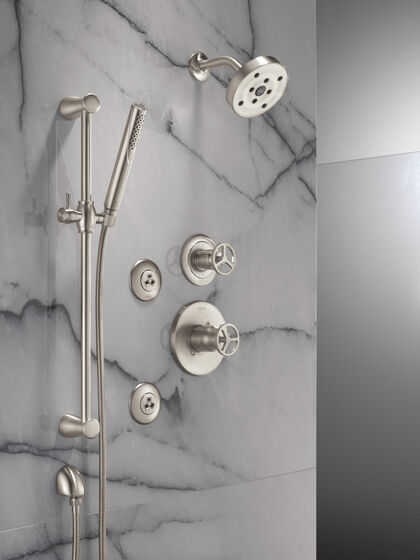 Premium Single-Setting Slide Bar Hand Shower in Stainless 57085-SS ...