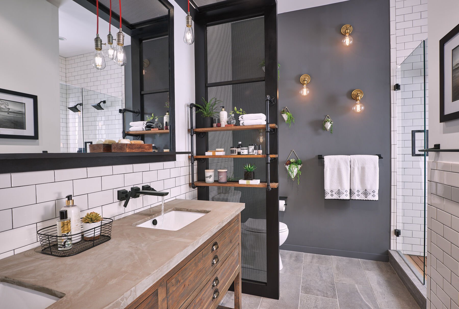 Two-Handle Wall Mount Bathroom Faucet Trim in Matte Black T3599LF-BLWL ...