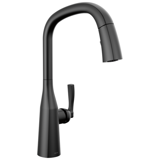 Single Handle Pull-Down Kitchen Faucet in Matte Black 9176-BL-DST ...