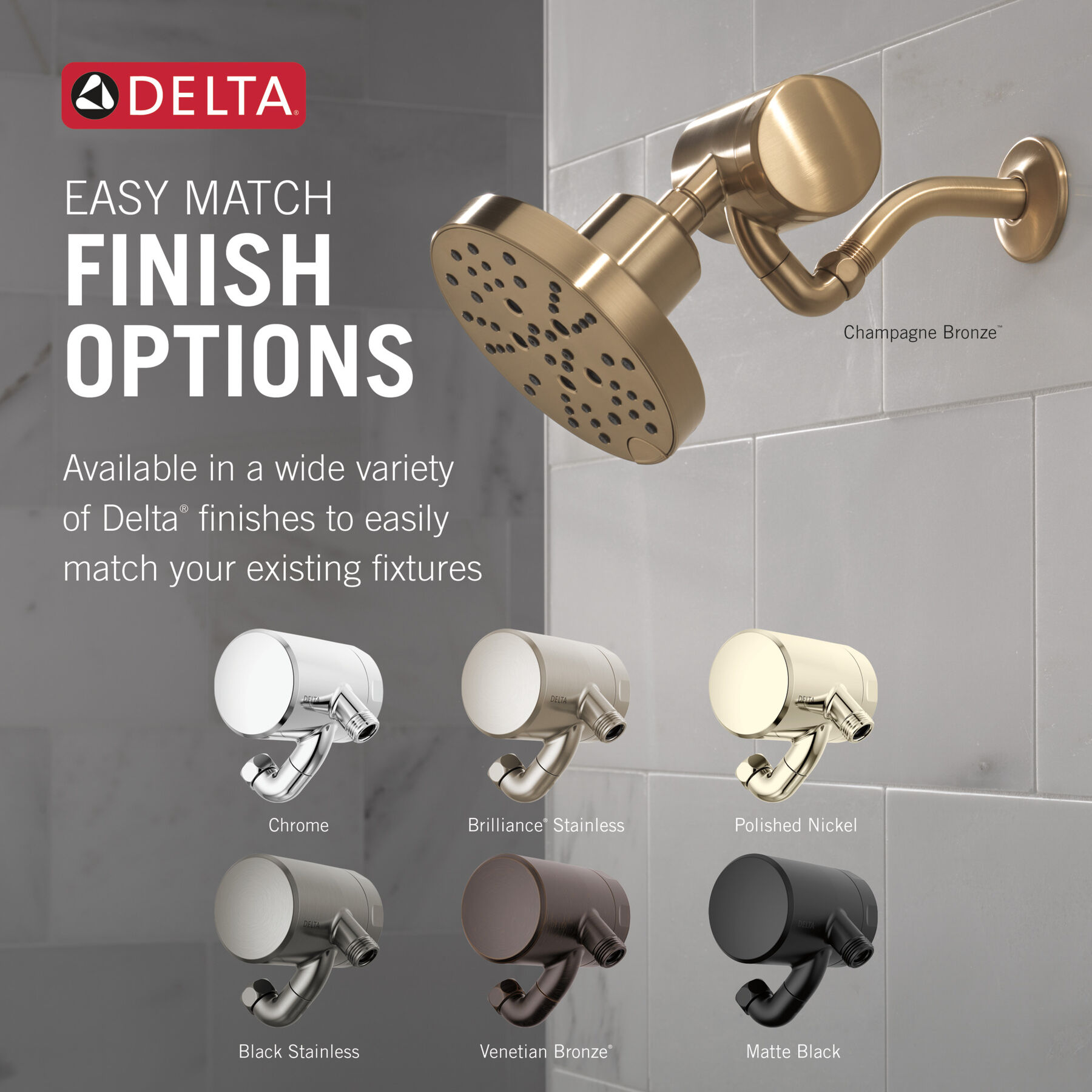 Premium Shower Filter Attachment in Black Stainless 5SF100-KS | Delta ...