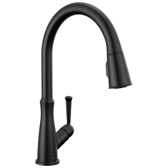 Single Handle Pull-Down Kitchen Faucet in Matte Black 9110-BL-DST ...