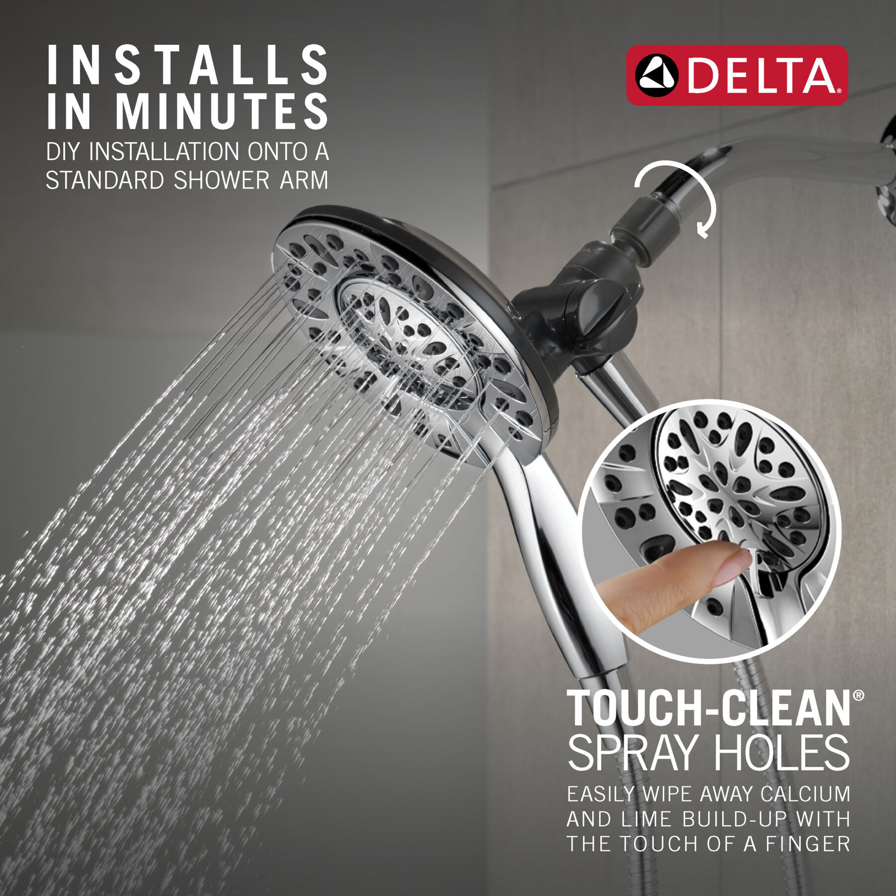In2ition® 4-Setting Two-in-One Shower in Chrome 75491 | Delta Faucet