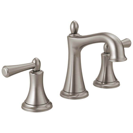 Two Handle Widespread Faucet in Spotshield Brushed Nickel 35774LF-SP | Delta Faucet