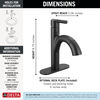 Single Handle Pull-Down Bathroom Faucet in Matte Black 15749LF-BLPD | Delta Faucet