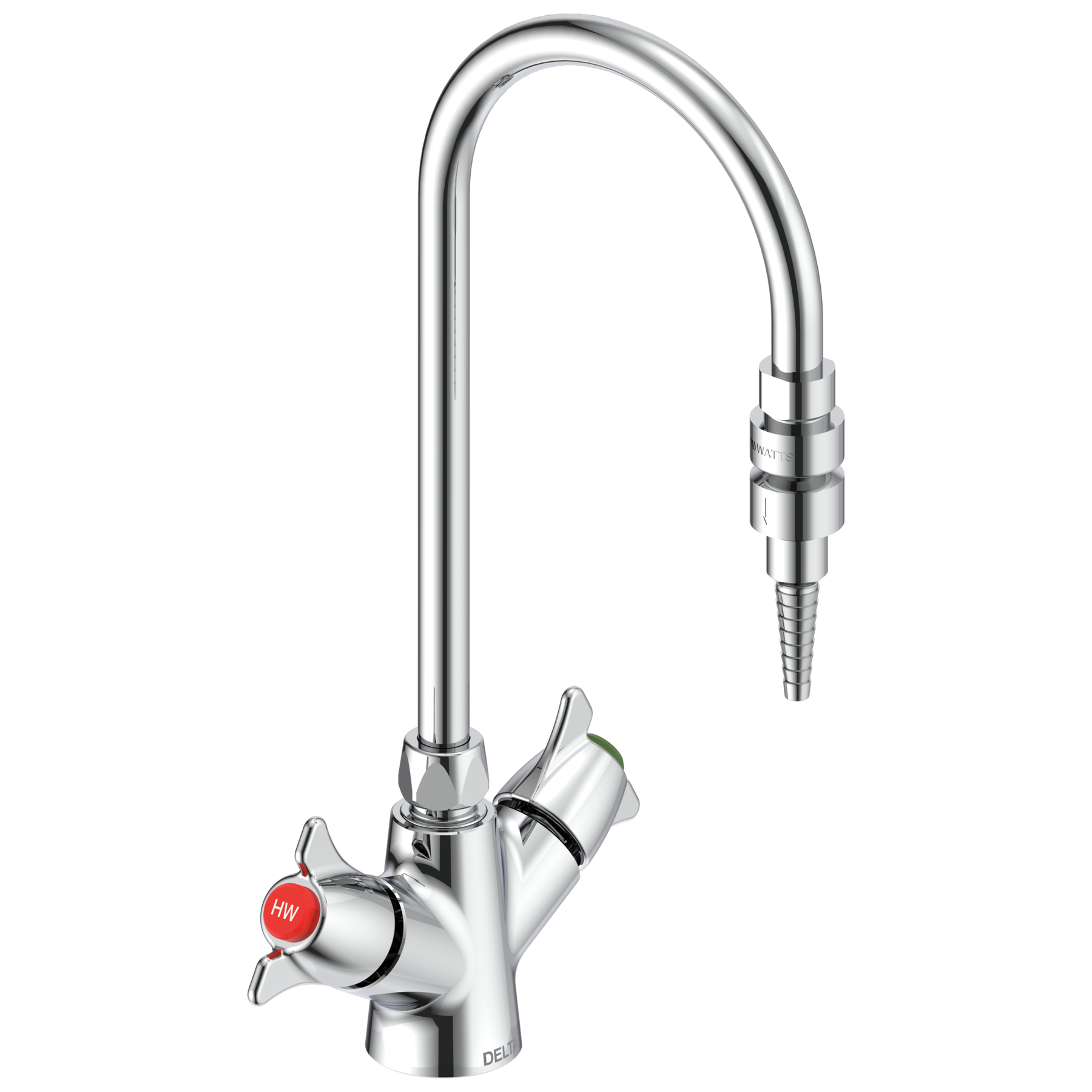Two Handle Deck-mount Single Shank Laboratory Mixing Faucet in Chrome ...