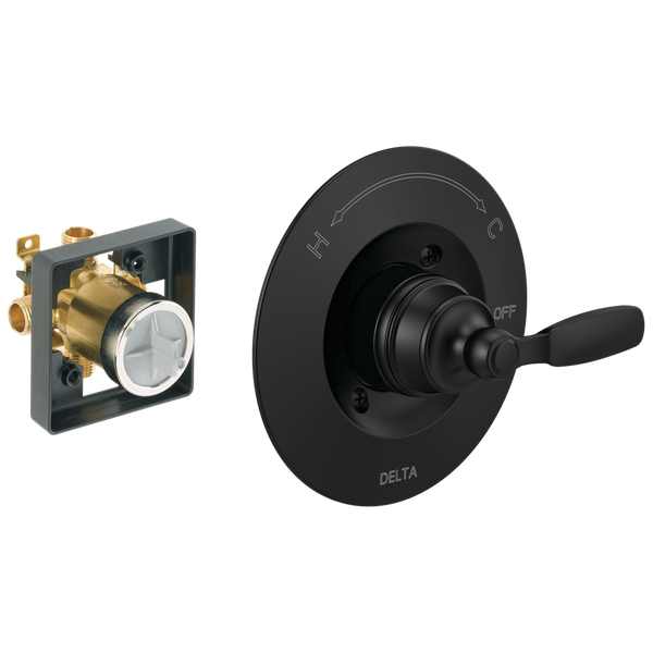 Shower Trim with Universal Rough Bundle - 14 Series in Matte Black FVS2 ...