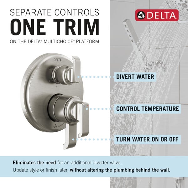 17 Series Integrated Diverter Trim with 6-Setting in Lumicoat ...