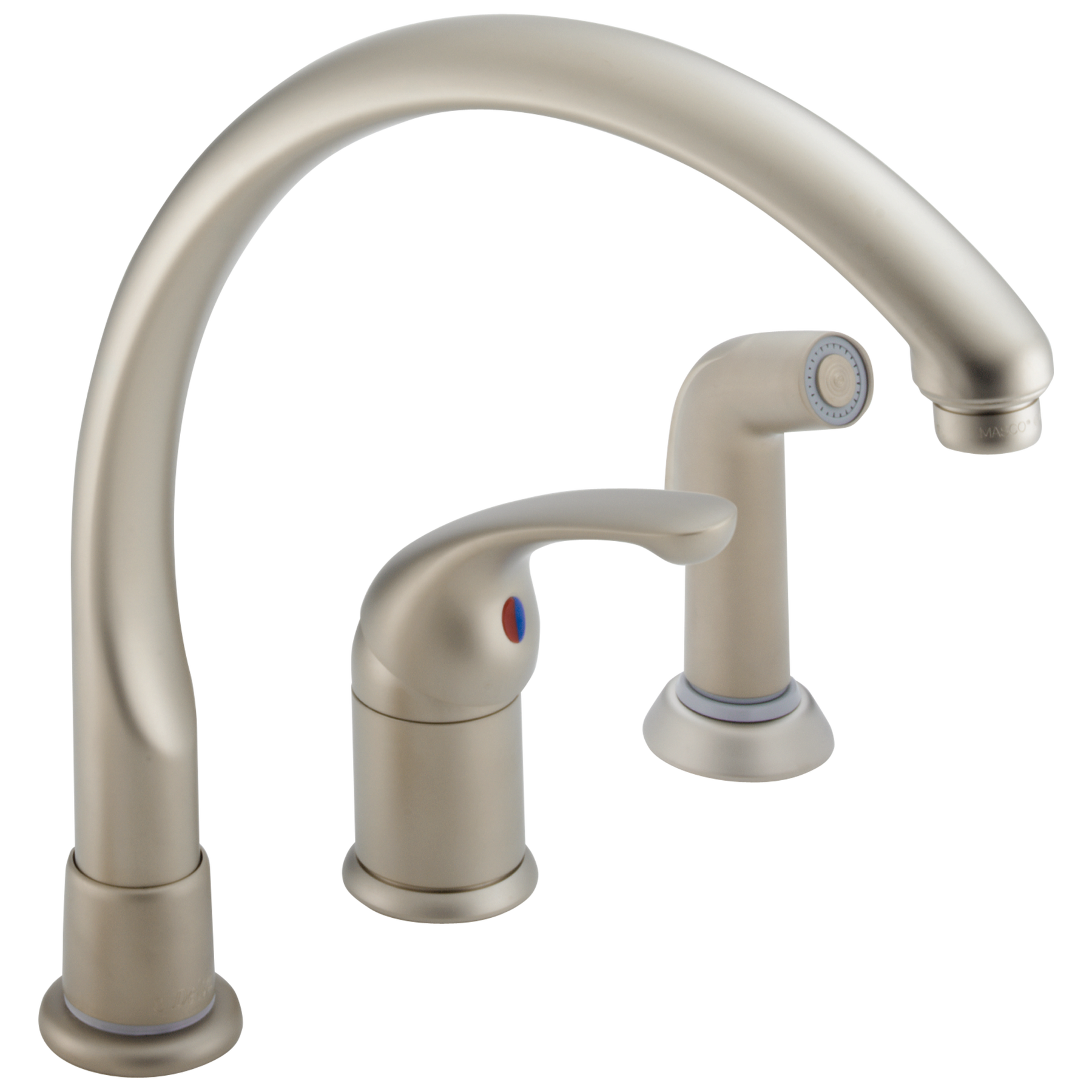 Single Handle Kitchen Faucet in Pearl Nickel 172-NNWF | Delta Faucet