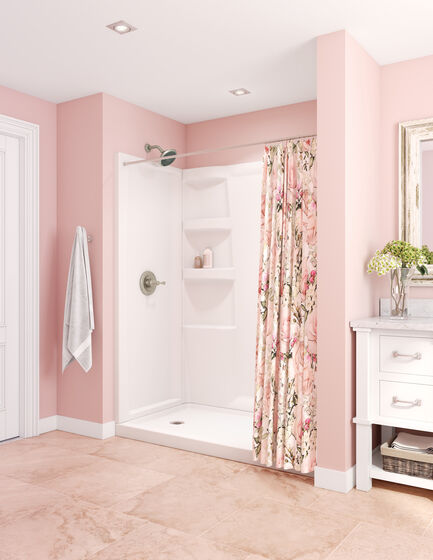 ProCrylic 60 in. x 32 in. Shower Surround in High Gloss White B67513 ...