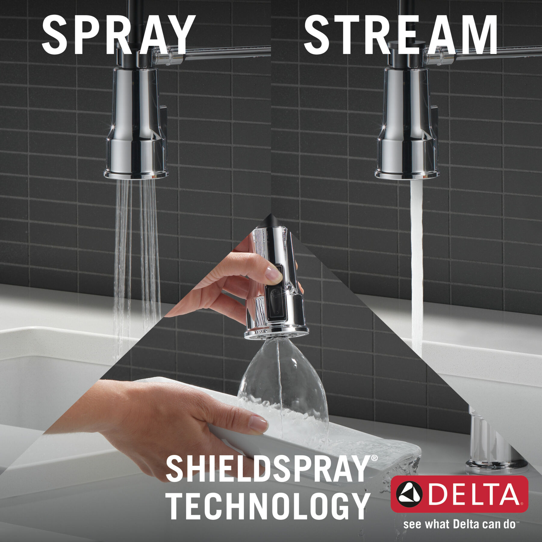 Single-Handle Pull-Down Spring Kitchen Faucet in Chrome 18804Z-DST ...