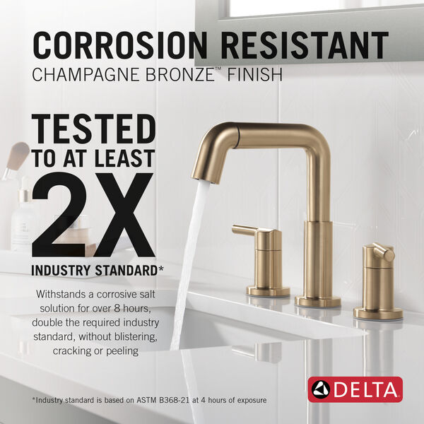 Two Handle Widespread Pull-Down Bathroom Faucet in Champagne Bronze 35849LF-CZPD | Delta Faucet
