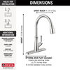 Single Handle Pull-Down Kitchen Faucet in Chrome 9110-DST | Delta Faucet