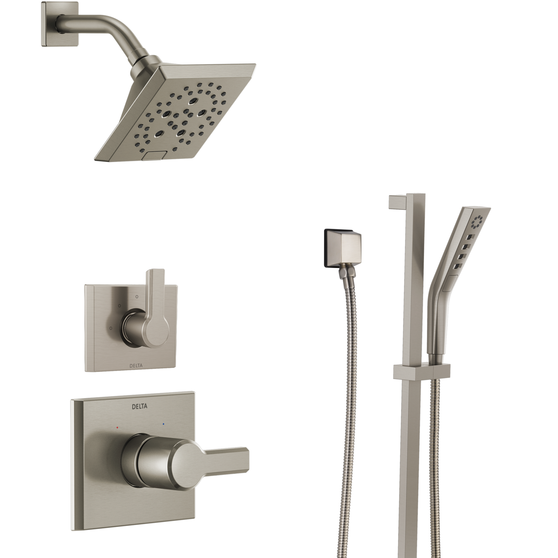 H2Okinetic® 3-Setting Slide Bar Hand Shower (Recertified) in Lumicoat ...