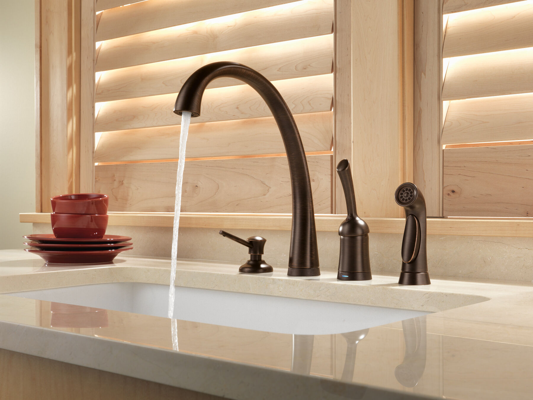 Single Handle Kitchen Faucet with Touch2O® Technology and Spray in ...