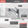 Single Handle Pull-Out Kitchen Faucet in Chrome 4140-DST | Delta Faucet