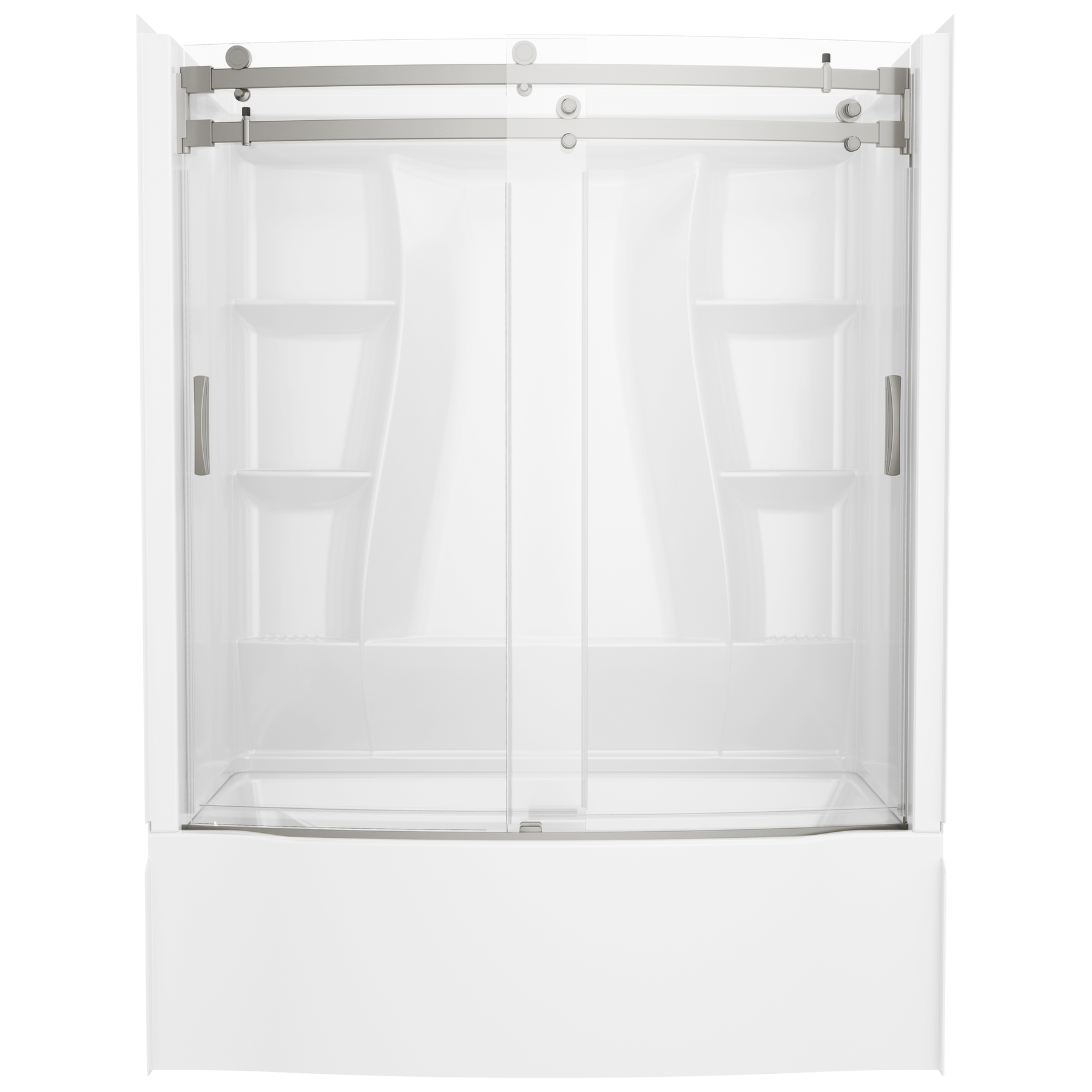 60x32 Alcove Bathtub Bundle with Door - Left Drain in High Gloss White ...