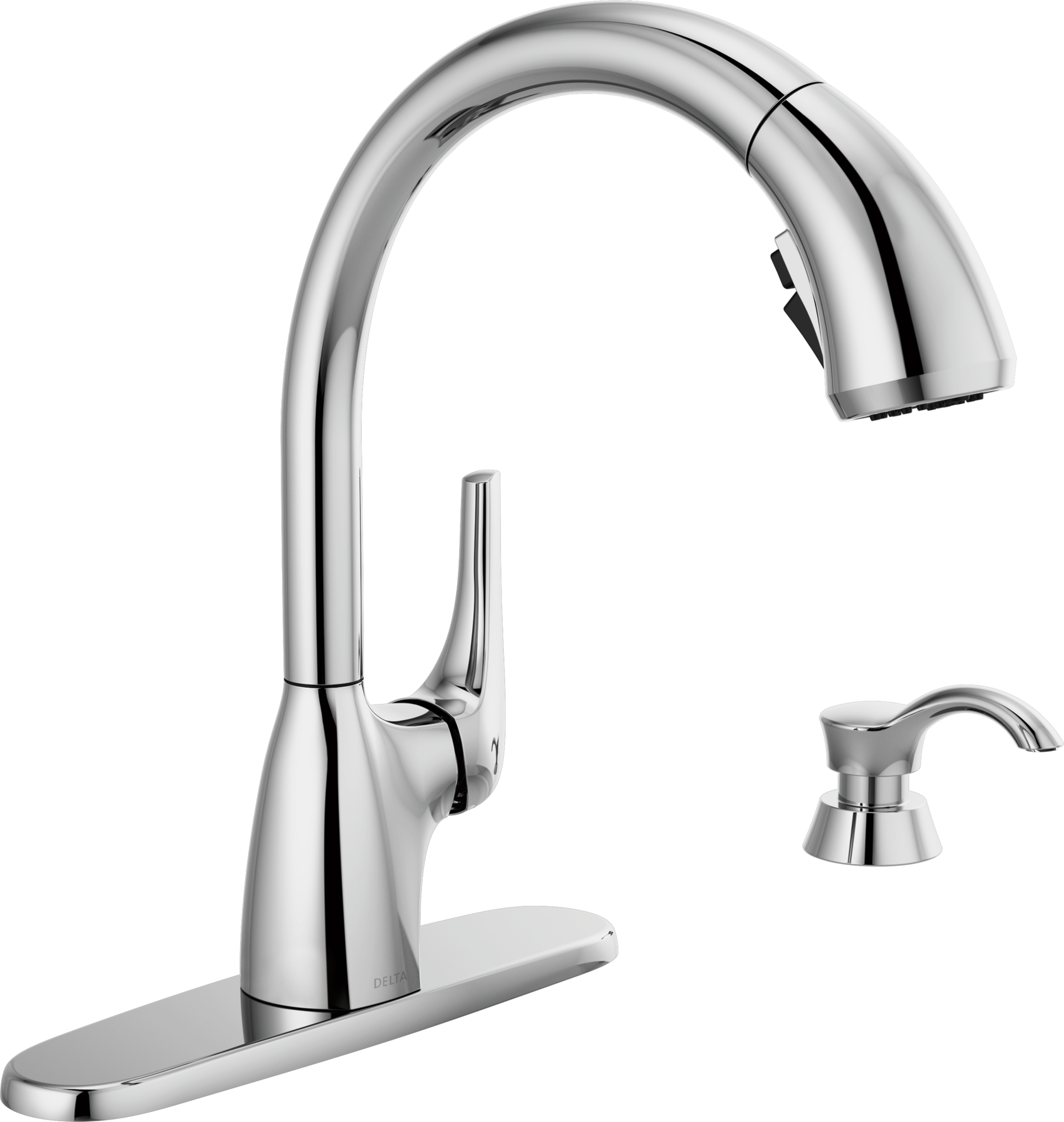 Single Handle Pull-Out Kitchen Faucet in Chrome 19794Z-SD-DST | Delta ...