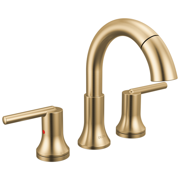 Two Handle Widespread Pull Down Bathroom Faucet in Champagne Bronze 3559-CZPD-DST | Delta Faucet
