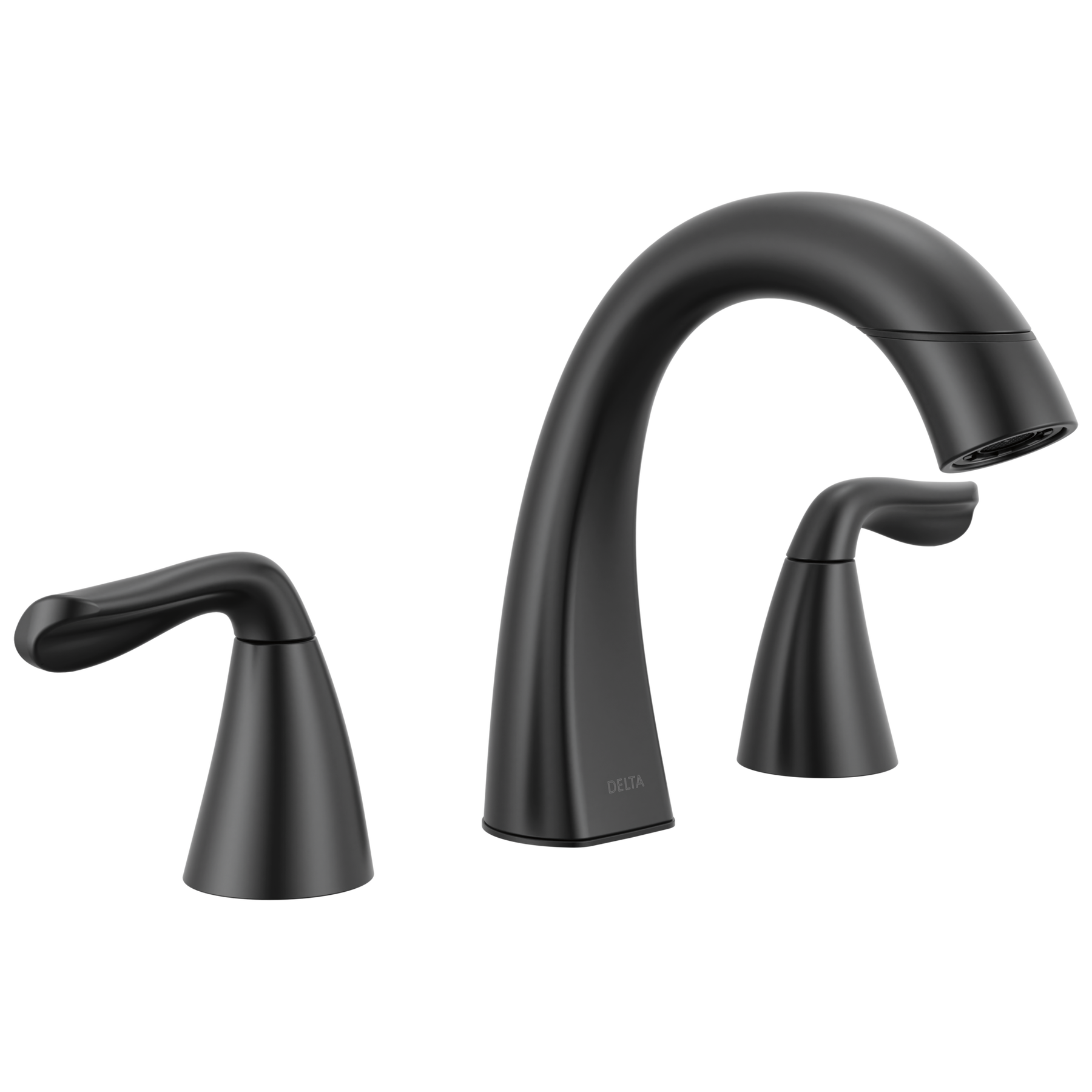 Two Handle Widespread Pull-Down Bathroom Faucet in Matte Black 35840LF-BLPD | Delta Faucet