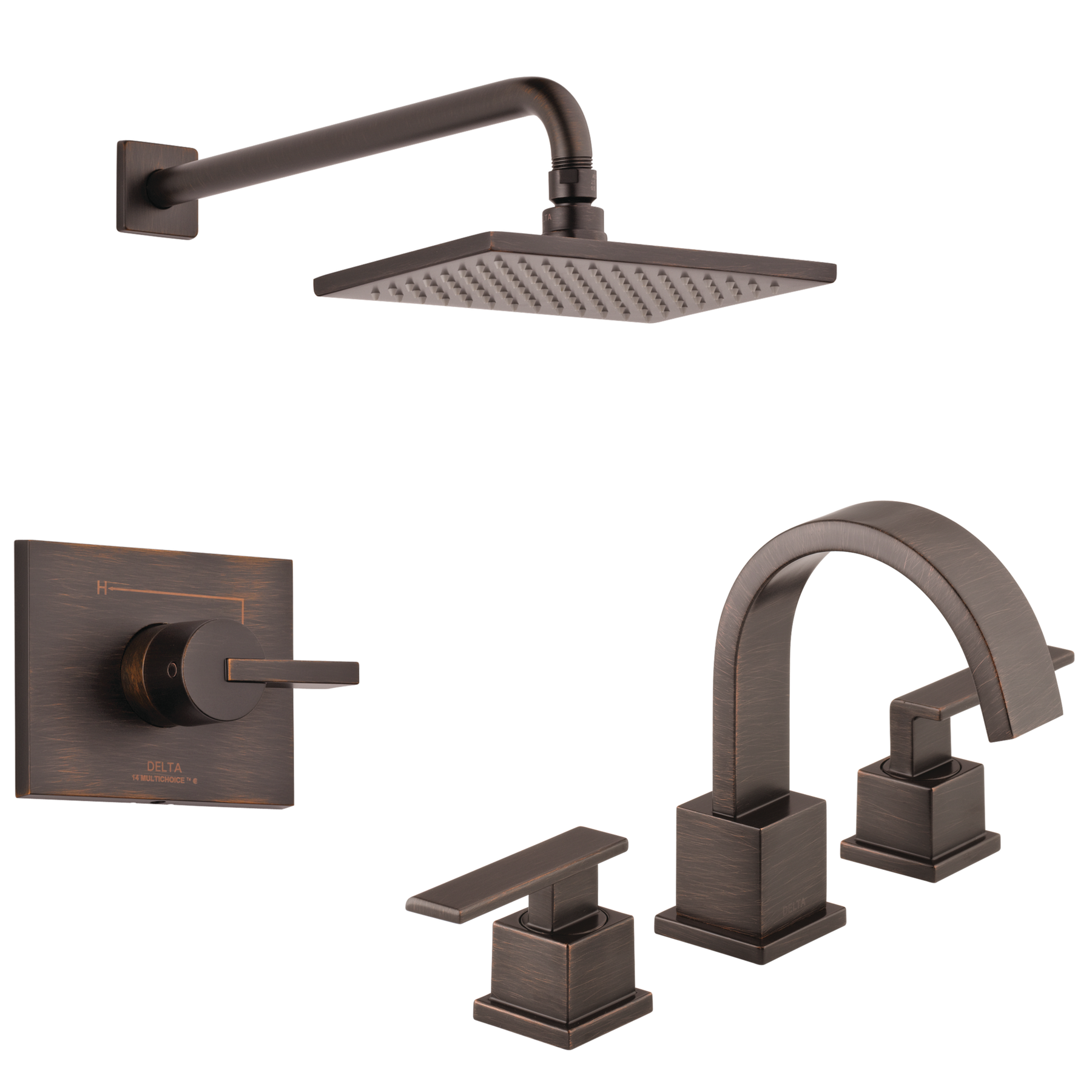 Widespread Lavatory Faucet with Shower Trim Bundle - 14 Series in ...
