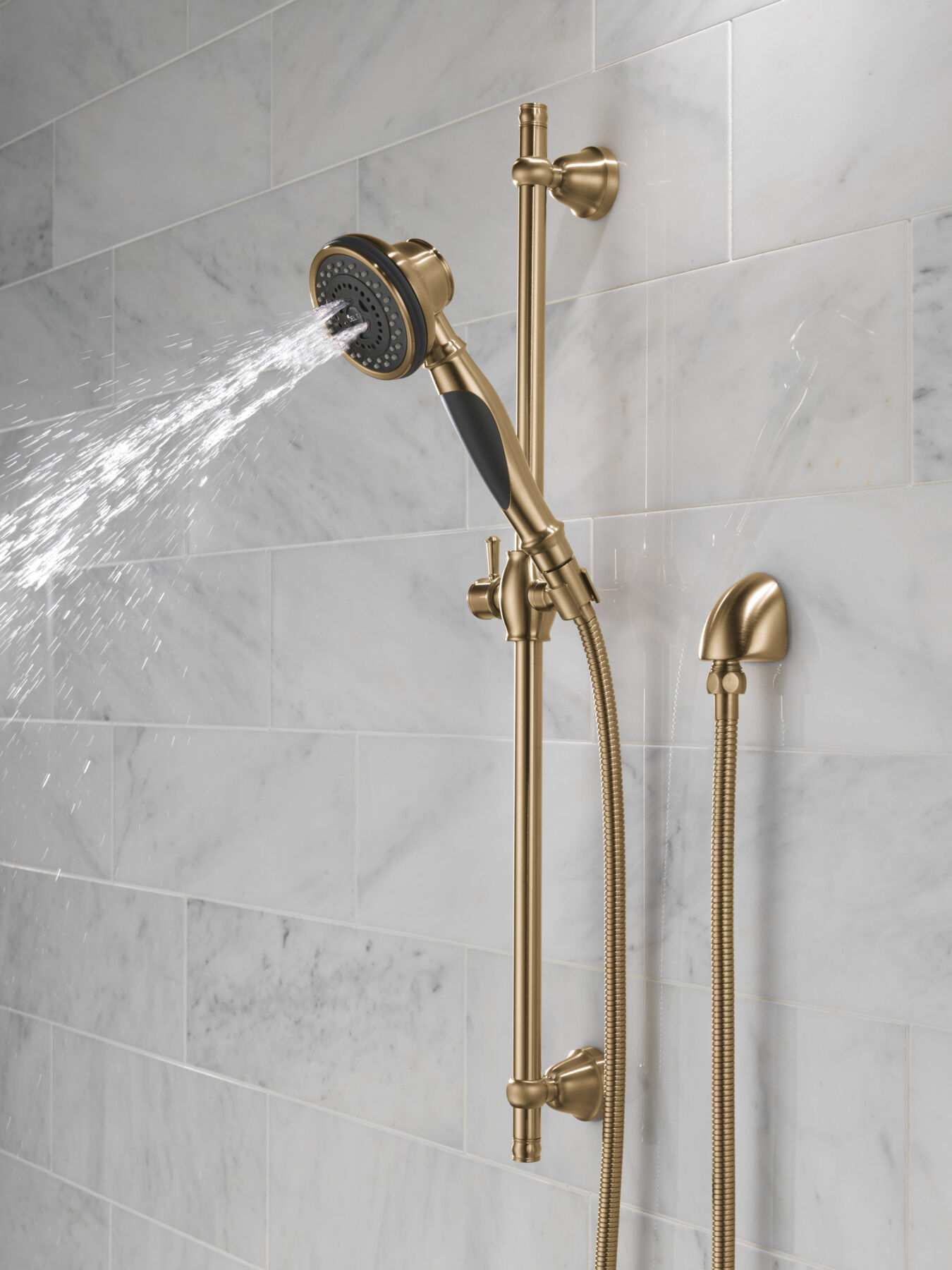 Premium 3-Setting Slide Bar Hand Shower in Champagne Bronze 57021-CZ ...