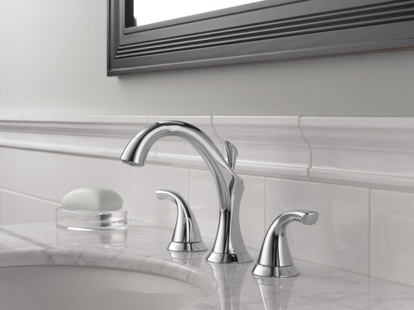 Two Handle Widespread Bathroom Faucet in Chrome 3592LF | Delta Faucet